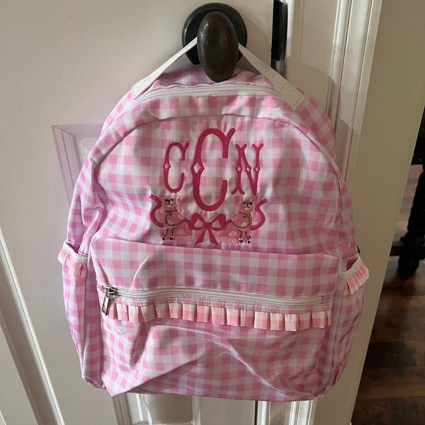 Monogrammed Child's Backpack, Personalized Backpack, Embroidered School ...