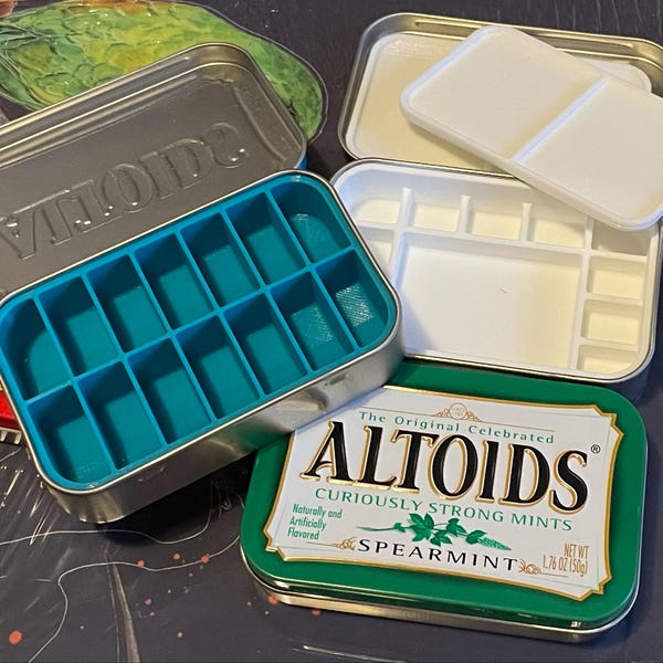 3D Printed Altoids Tin Insert: Tri-layer Organizer, Pill Box, Art ...