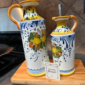 Italian Ceramic PITCHER 1lt Wine Jar Water Jar Lemon Juice Tuscan ...