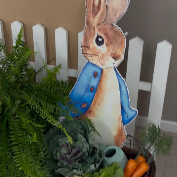 Peter Rabbit Cutout Decoration, Rabbit Baby Shower Decor, Backdrop ...