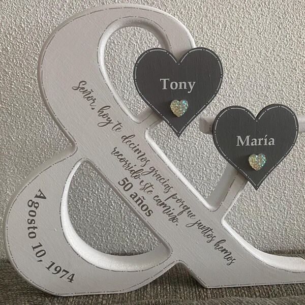 20 Years Together Sign, 20th Anniversary Gift for Parents Anniversary ...