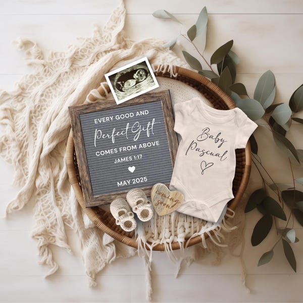 Girl Pregnancy Announcement Digital, It's a Girl Gender Reveal Baby ...