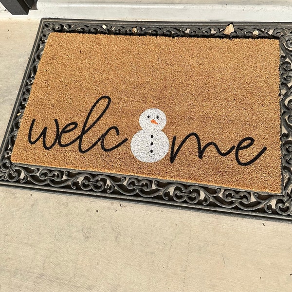 Snowman Doormat, Winter Doormat, Christmas Doormat, Patio Decor ...