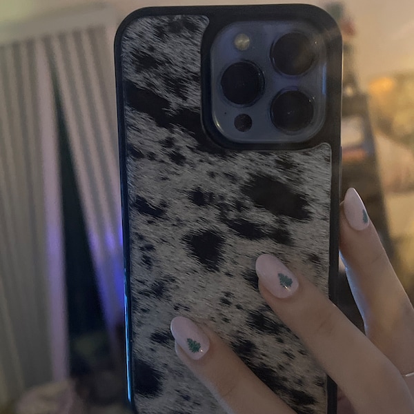 Cowhide Phone Case – Western Style Phone Cover With Real Cowhide ...