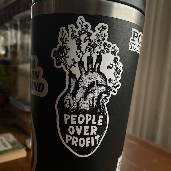 People Over Profit Sticker, Rights, Anti Capitalist, Vinyl Sticker ...