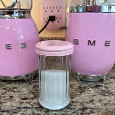 Glass Sugar Dispenser With Candy Pink Top Vintage Inspired - Etsy