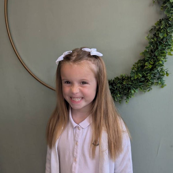 Pigtail Bow Set, Girls Hair Bows, Dandelion Yellow Hair Bow, Ribbon ...