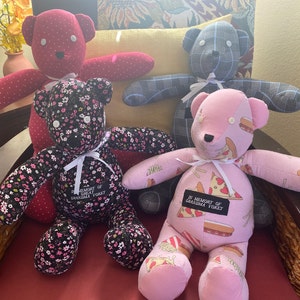Memory Bears Made With Loved Ones Clothing - Etsy