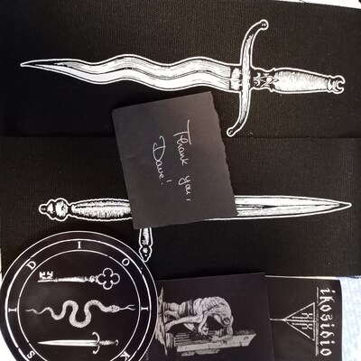 Patch Set daggers Two Screen Printed and Hand Cut Dagger Patches - Etsy