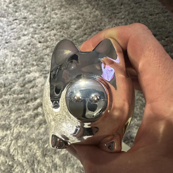 Personalised Silver Plated Pig Money Box Laser Engraved New Baby ...