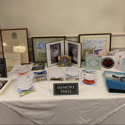 Set of 2 Black Funeral Memory Table Signs for Memorial, Condolence ...