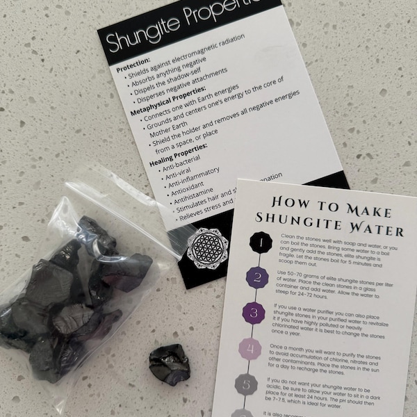 Elite Shungite for Shungite Water - 200 Gr | Healing Crystal Shungite ...