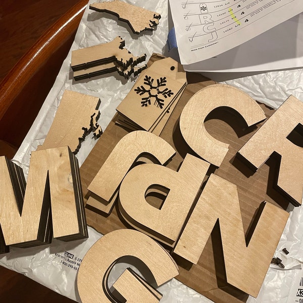 Unfinished Wooden Block Letter M - Craft - From 1" up to 46" DIY - Etsy