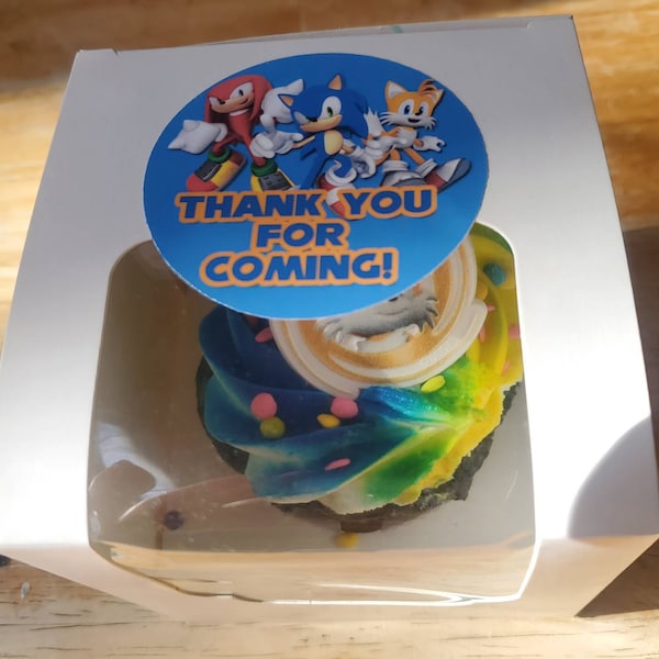 Sonic Birthday Party Stickers, Sonic the Hedgehog Birthday Favor Tags ...