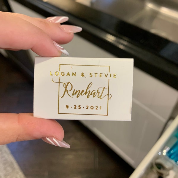Personalized Wedding Matchbox Favors, Custom Printed Matches ...