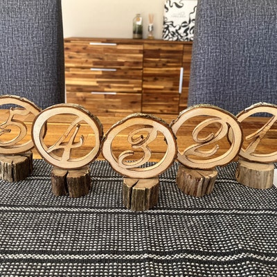 Set of Wooden Table Numbers Rustic Table Numbers for Barn and - Etsy