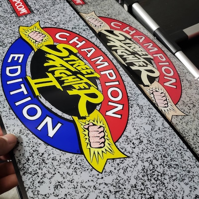 Street Fighter 2 Champion Edition Arcade Cabinet Graphics Marque/ Cpo ...