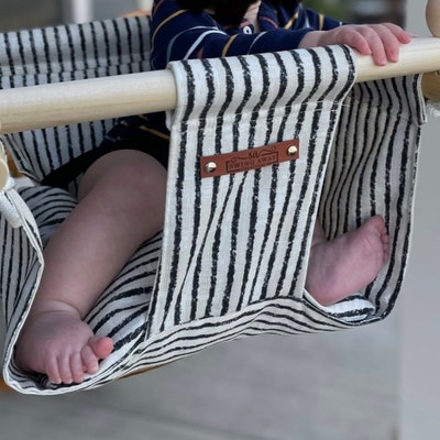 Navy Blue & White Baby Swing, Baby Swing, Toddler Swing, Handmade Swing ...