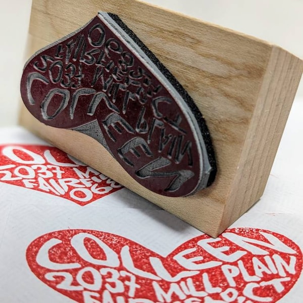 Custom Maker Stamp, Made With Love - Heart - Crafter - Etsy Maker ...