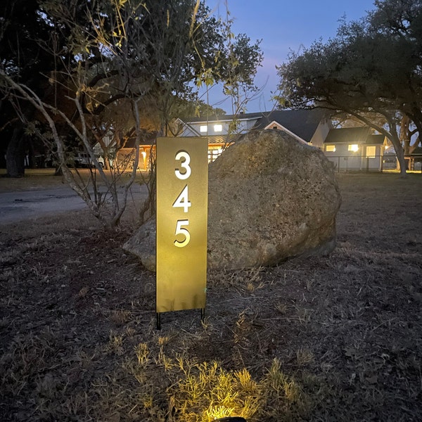 Oak Knoll Yard Sign, 4h Numbers, Vertical, Sign on Stakes, Address ...