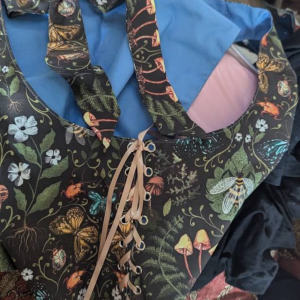 Mystic Moths Reversible Cottagecore Corset Bodice Witchy Moth Moon ...