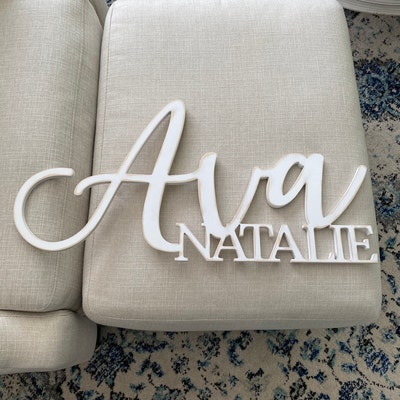Baby Boy or Girl Nursery Sign, Baby Name Cutout, Boys Name Sign, Girls ...