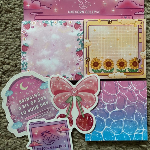 Vaporwave Cute Aesthetic Sticky Note - Etsy