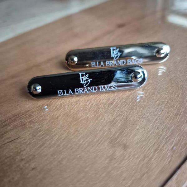 Metal handmade Bag Purse Labels, Rectangle/oval Multiple Colors ...