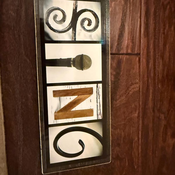 Custom Last Name Sign, Photo Letters Art, Personalized Home Decor, Last ...