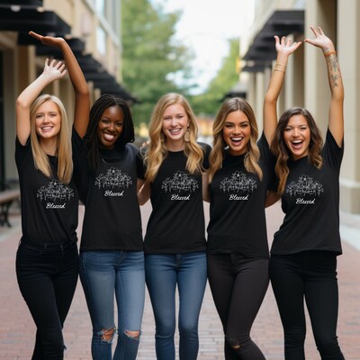 Bachelorette Party Girl Group Mockup for Bella and Canvas 3001 White ...