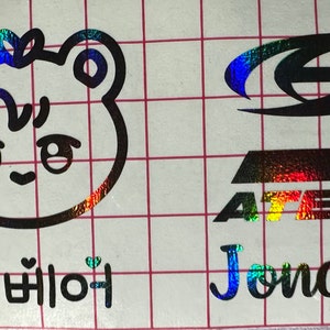 5 Decals Set VER 2 ANITEEZ Ateez for ATINY Lightiny Matte Rose Gold ...