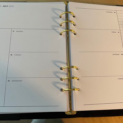 A5 2022 Weekly Planner Printable Week on 1 Page With Notes - Etsy UK