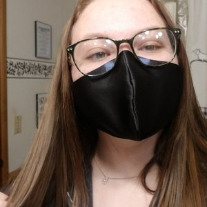 Silky Satin Classy Face Masks Wedding Mask 2layers With Nose Wire and ...