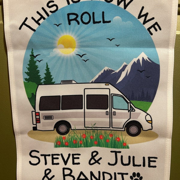 High Class Trailer Trash Personalized Garden Flag, Airstream Decor ...