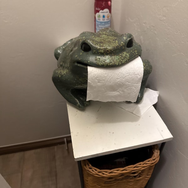 CUSTOM Painted Ceramic Arnel Toad Toilet Paper Holder LARGE - Etsy