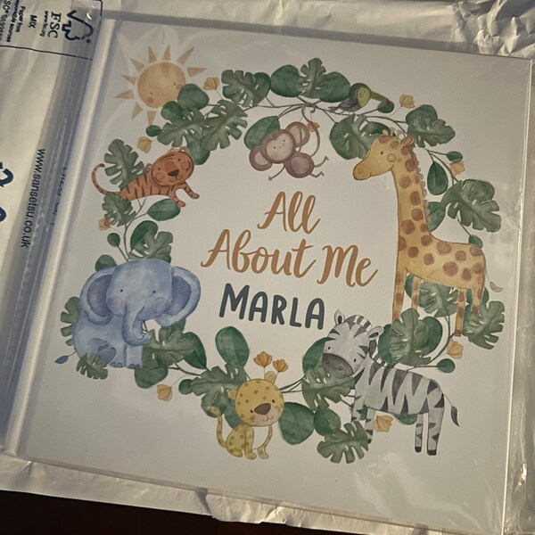 Baby Record Book My First Year Memory Book Personalised Baby Album New ...