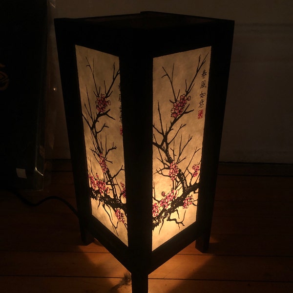 Asian Oriental Sakura Cherry Blossom Tree Japanese Lamp Zen Bedside ...
