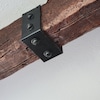 3 in Faux TEXTURED RUSTED STEEL Ceiling Beam Brackets With Artificial ...