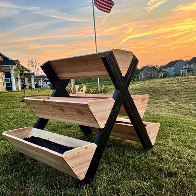 5 Box Tier Planter Plans, Multi-tier Planter, Fence Picket Planter ...