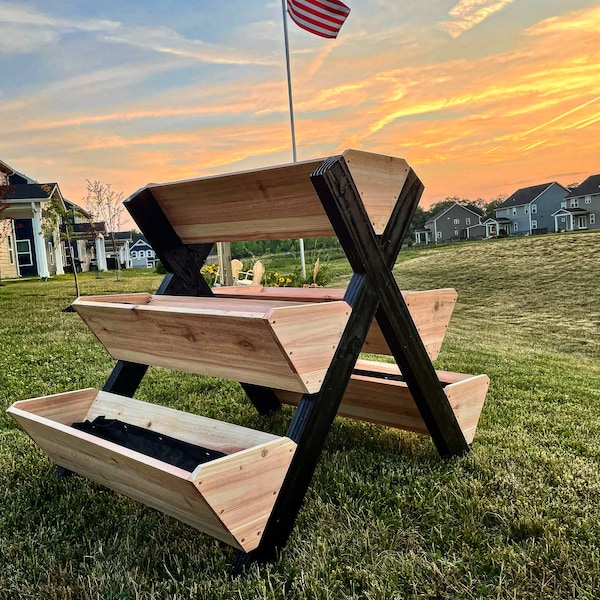 5 Box Tier Planter Plans, Multi-tier Planter, Fence Picket Planter ...