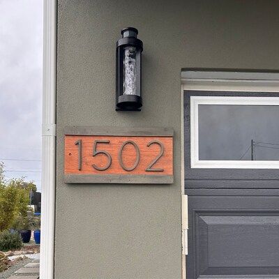 Highland Rust House Numbers, Modern House Numbers Sign, Steel Address ...