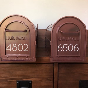 Custom Mailbox Address Numbers, Modern Door Numbers, Mailbox Decals ...