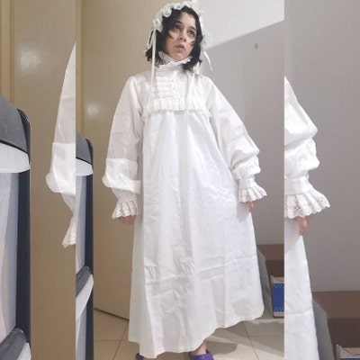 Victorian Nightgown, Vintage Nightwear, 1800s Sleepwear, Old Fashioned ...