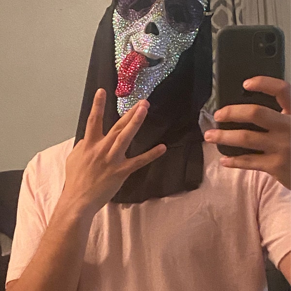 Rainbow White Sickick DJ Mask - Etsy