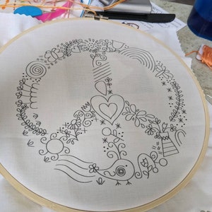 Embroidery Kit Complete Kit Includes Pattern, Preprinted Fabric, Thread ...