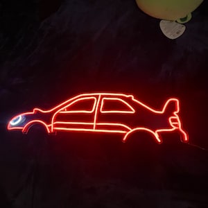 Amg Car Neon Sign / Neon Sign / Logo Neon Sign / Neon Sign Bedroom ...