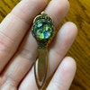 Fire Opal Bookmark Book Mark Book Green Glass Opal Fantasy Victorian ...