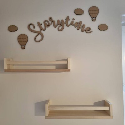 STORYTIME Air Balloon & Cloud Sign, Nursery, Reading Corner, Children's ...