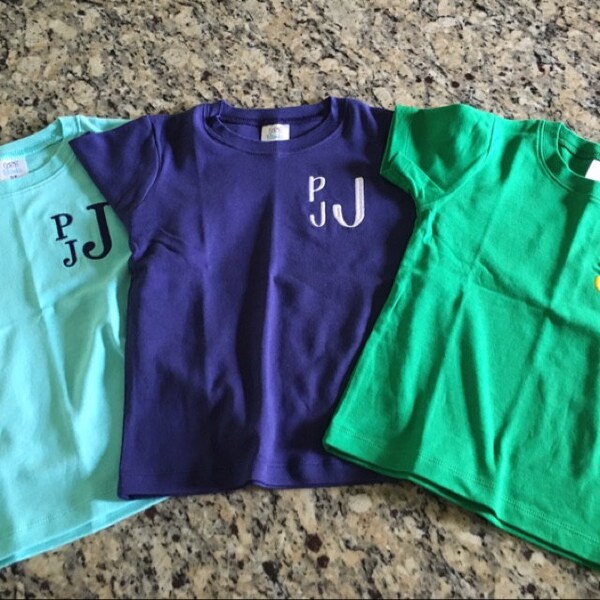 Boys Stacked Monogram Shirt - Etsy
