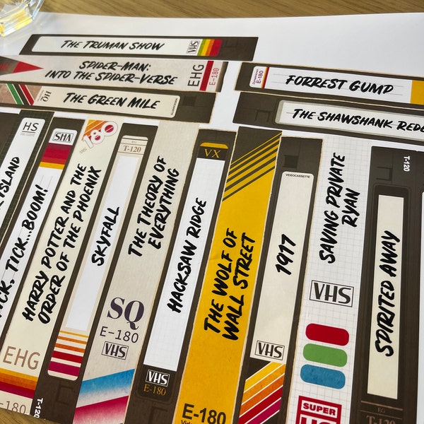 Personalised Retro Video Tape Print / Poster - Add Your Favourite X20 ...